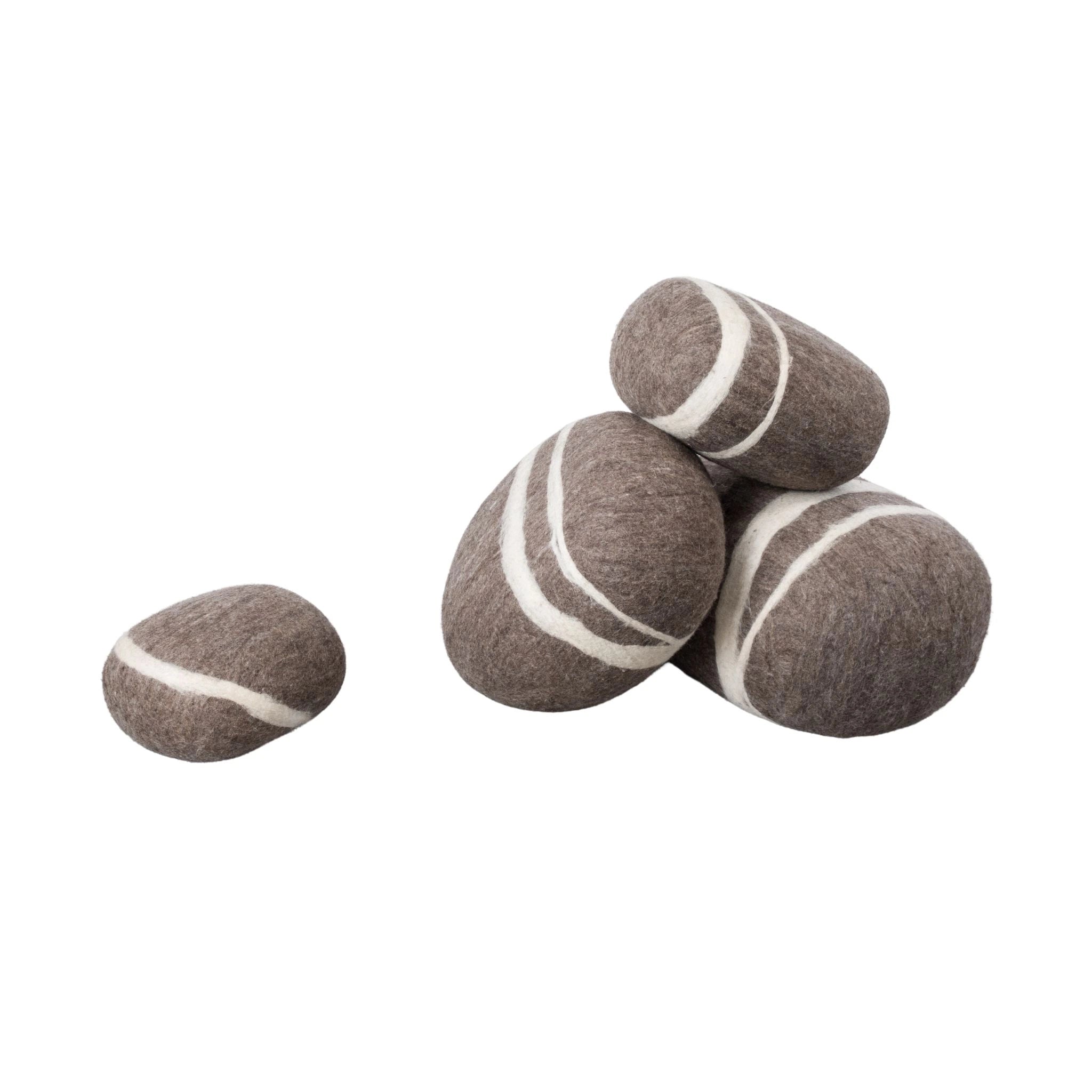 ALWIN Brown Felt Pebble Pouf – 100% Wool – myfelt | Milola – Milola.ch