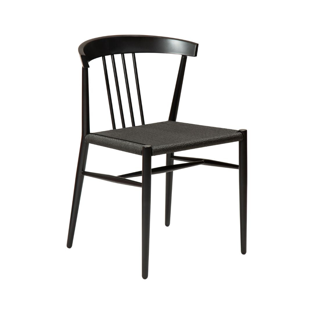 SAVA Black Paper Cord Dining Chair - Nordic Design | Milola – Milola.ch