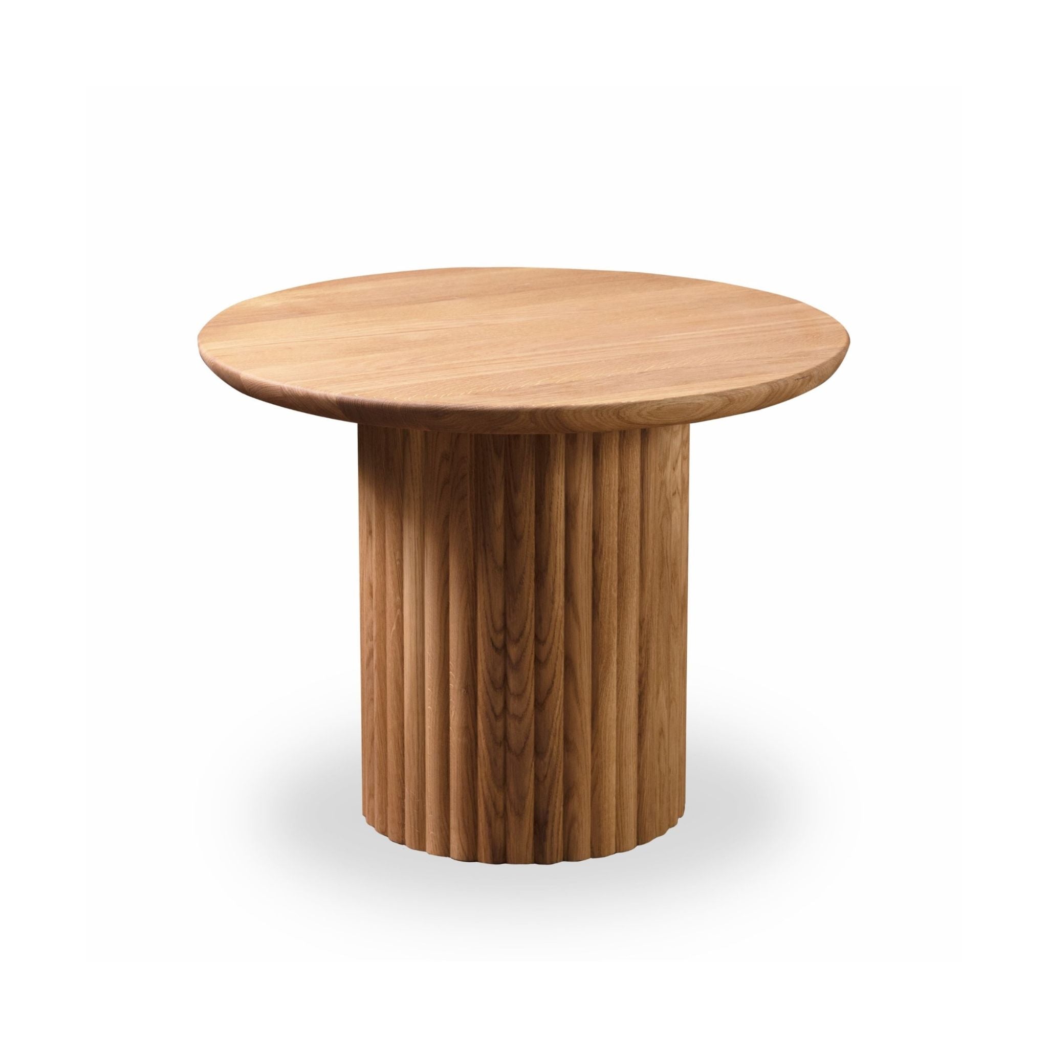 VELVET Round Coffee Table with Ribbed Column Leg | Milola – Milola.ch